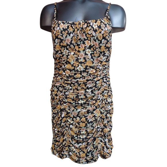 Ultra Flirt | Dresses | Ultra Flirt Womens Blackgold Floral Spaghetti ...